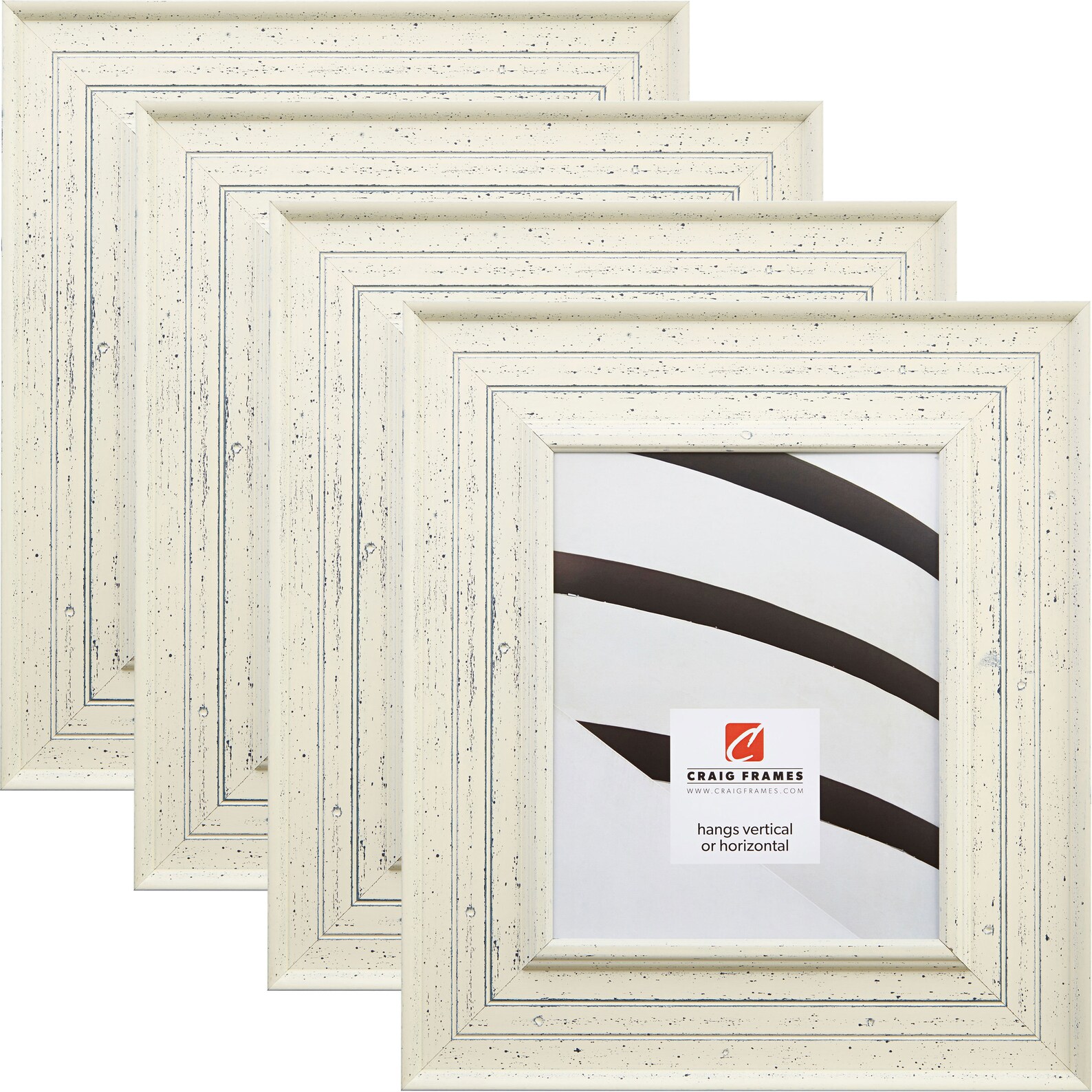 Chesapeake, Weathered Off-white Picture Frame, 3" Wide, 35 Common Sizes ...