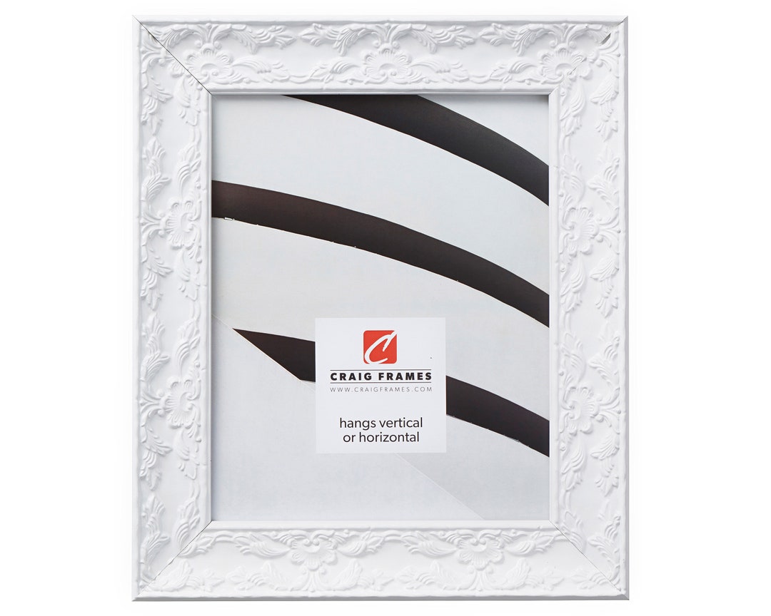 Renaissance, Ornate Pearl White Picture Frame, 1.75" Wide, 35 Common ...