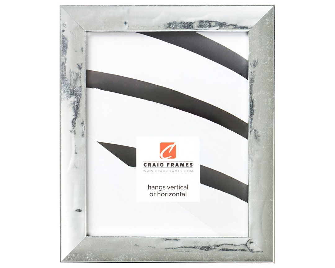 Allure, Distressed French Silver Picture Frame, 1.25" Wide, 18 Common ...