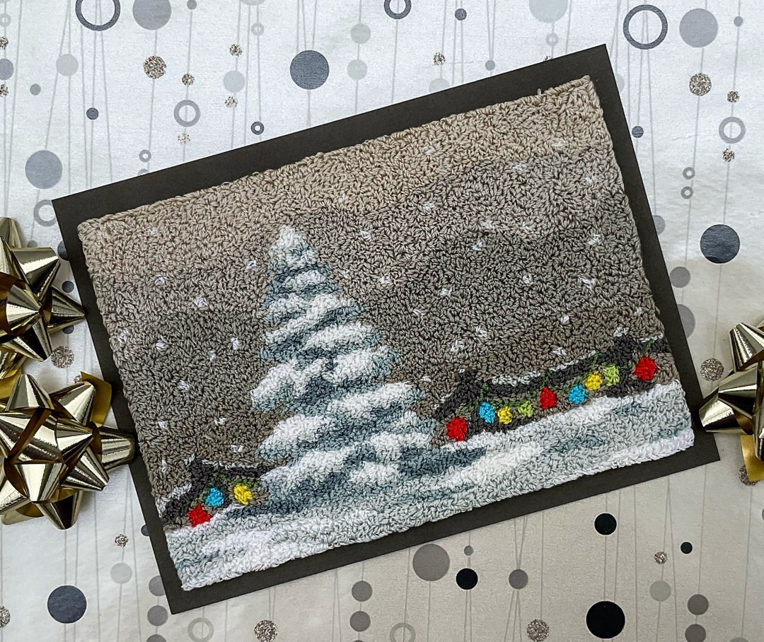 Punch Needle Pattern PDF "snow for Christmas" - Etsy