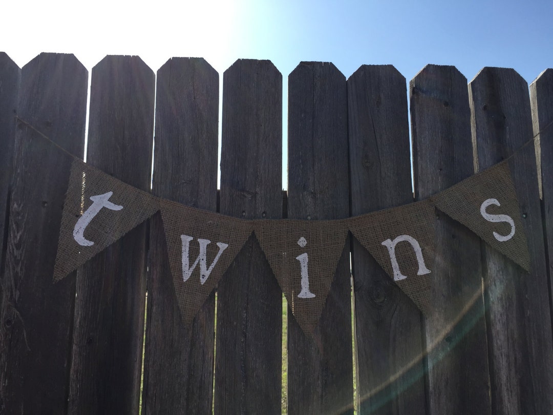 Twins Banner Twins Baby Shower Decorations Twins Baby Shower - Etsy