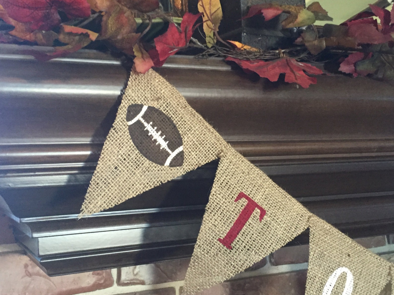 Touchdown Football Banner Football Decor Superbowl Banner - Etsy
