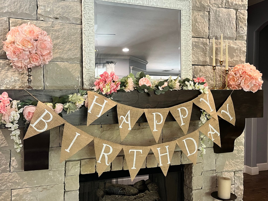 Classy Birthday Decor Happy Birthday Banner - Etsy