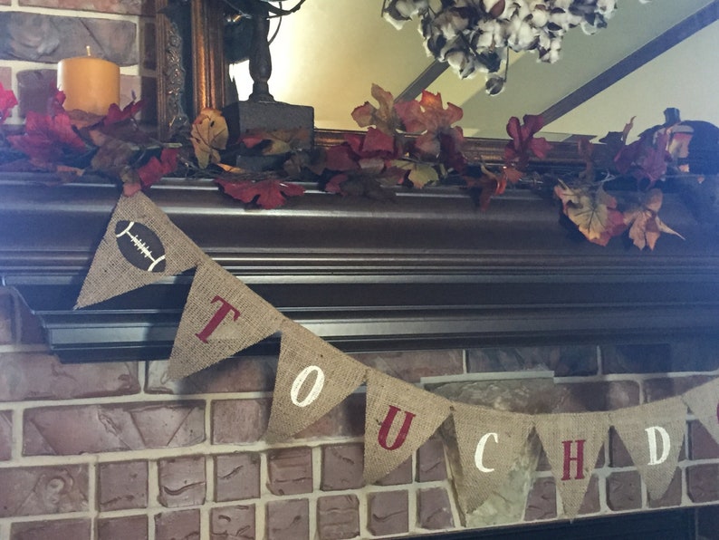 Touchdown Football Banner Football Decor Superbowl Banner Sports Banner ...