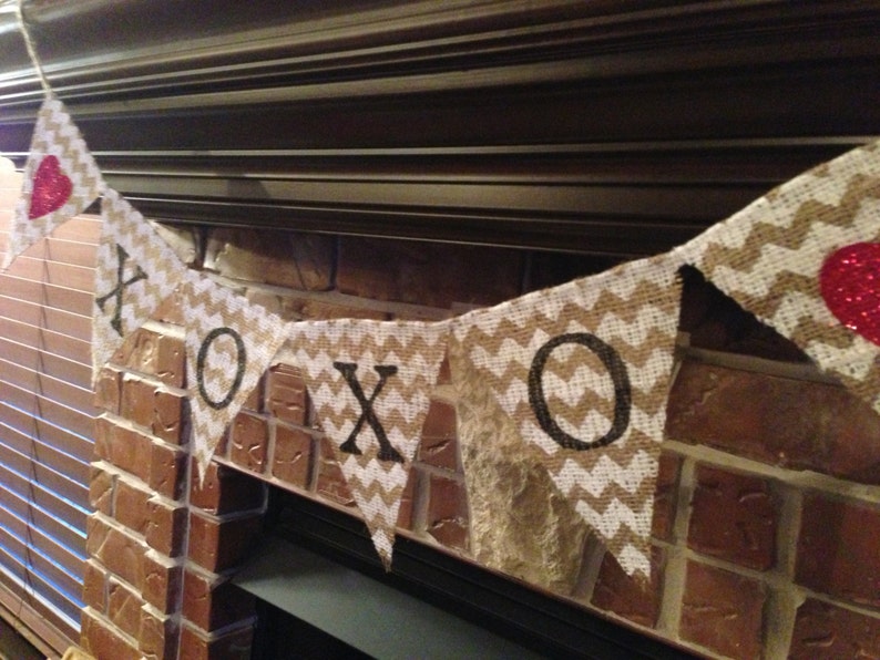 XOXO Valentine Banner Valentine Decor Valentine Photo Prop Fireplace ...