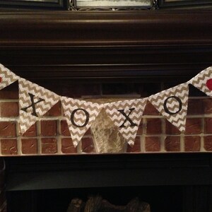 XOXO Valentine Banner Valentine Decor Valentine Photo Prop Fireplace ...