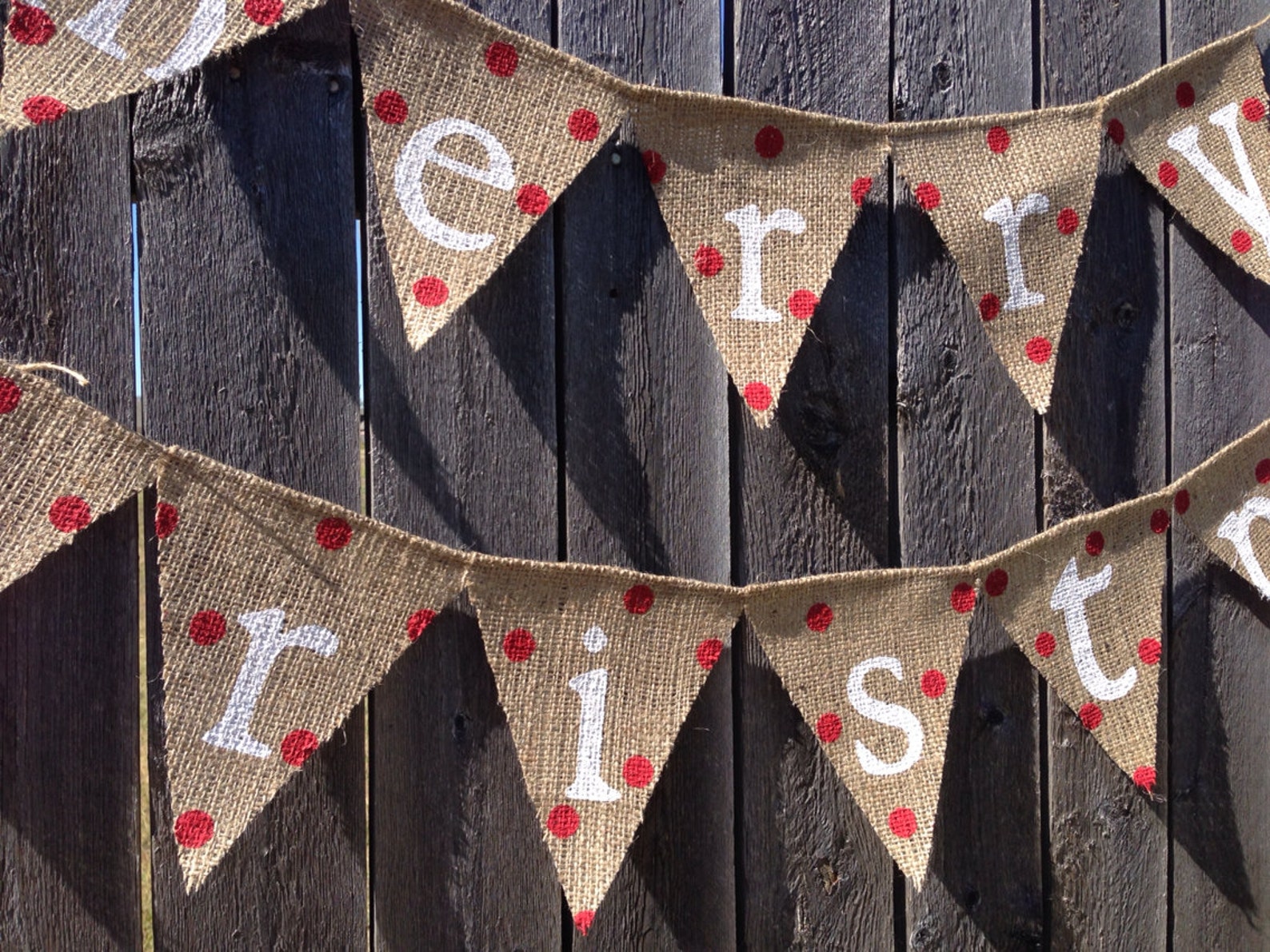 Merry Christmas Banner Christmas Burlap Banner Christmas - Etsy
