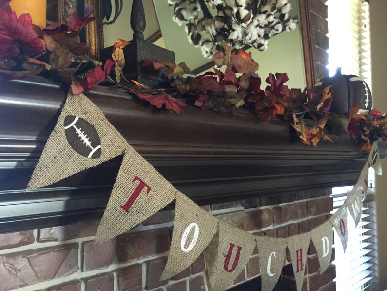 Touchdown Football Banner Football Decor Superbowl Banner Sports Banner ...