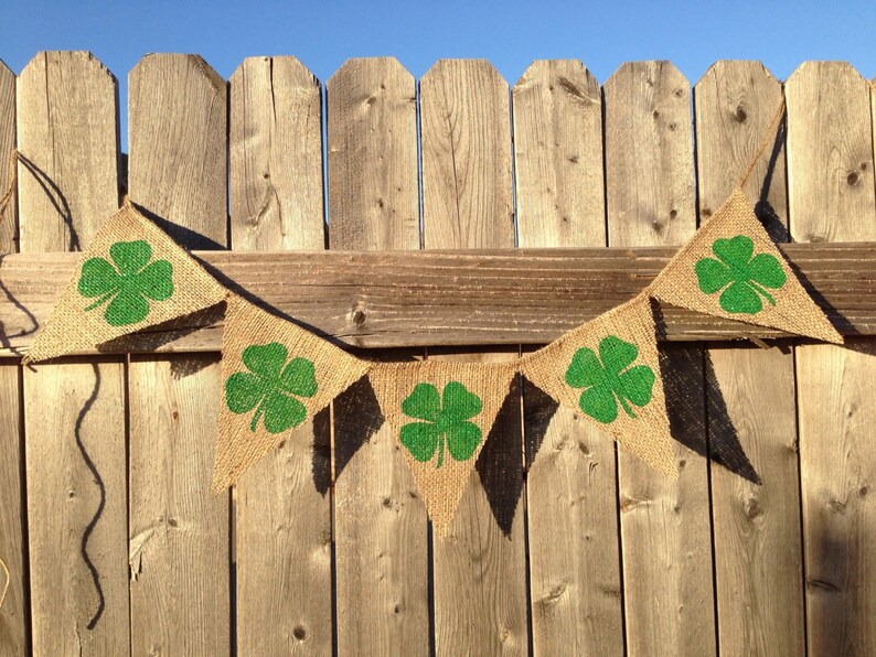 SHAMROCK BANNER St. Patricks Day Decor St. Pattys Day Irish - Etsy