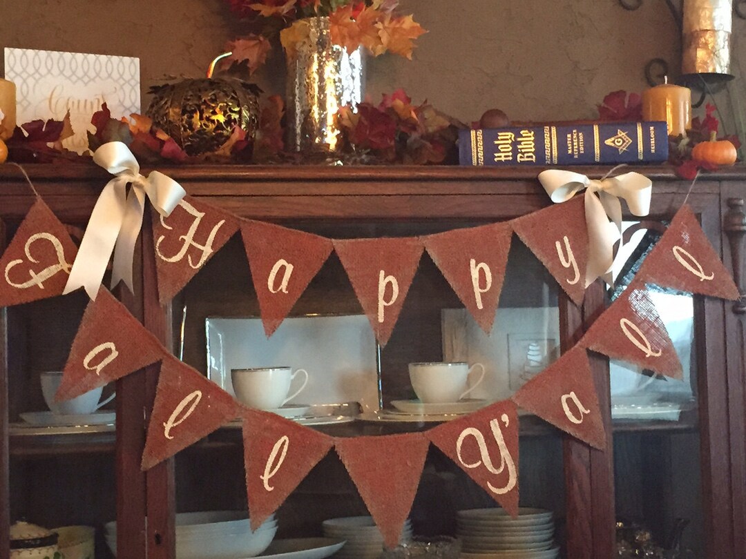 Happy Fall Y'all Fall Decor Happy Fall Autumn Decoration Fall Banner ...