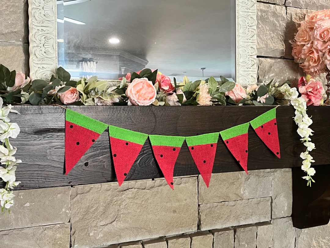 Watermelon Garland Summer Decor Watermelon Banner Summer Party Decor ...