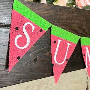 Summer Banner Watermelon Decor Hello Summer Summer Garland Summer Decor ...