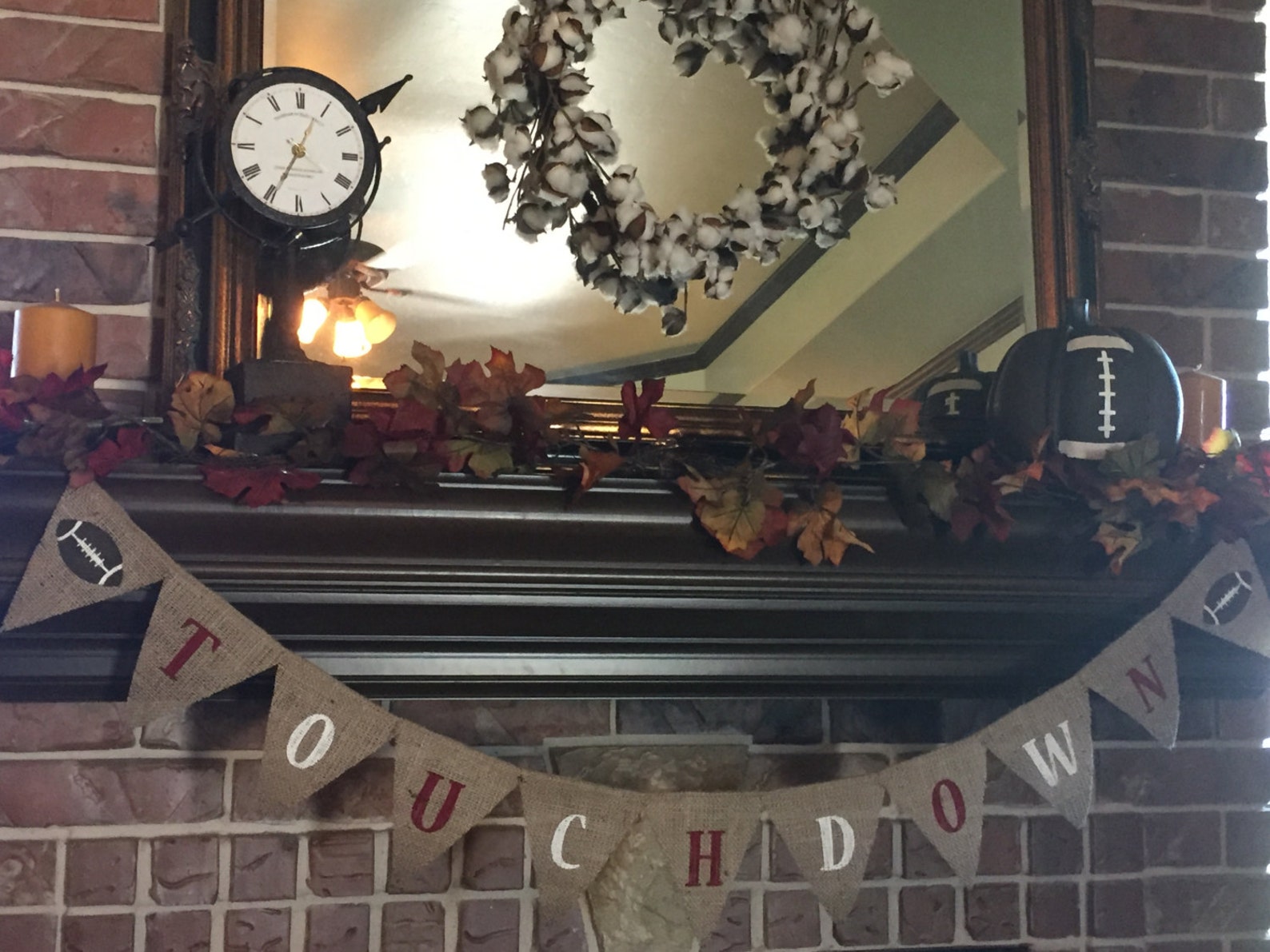 Touchdown Football Banner Football Decor Superbowl Banner - Etsy