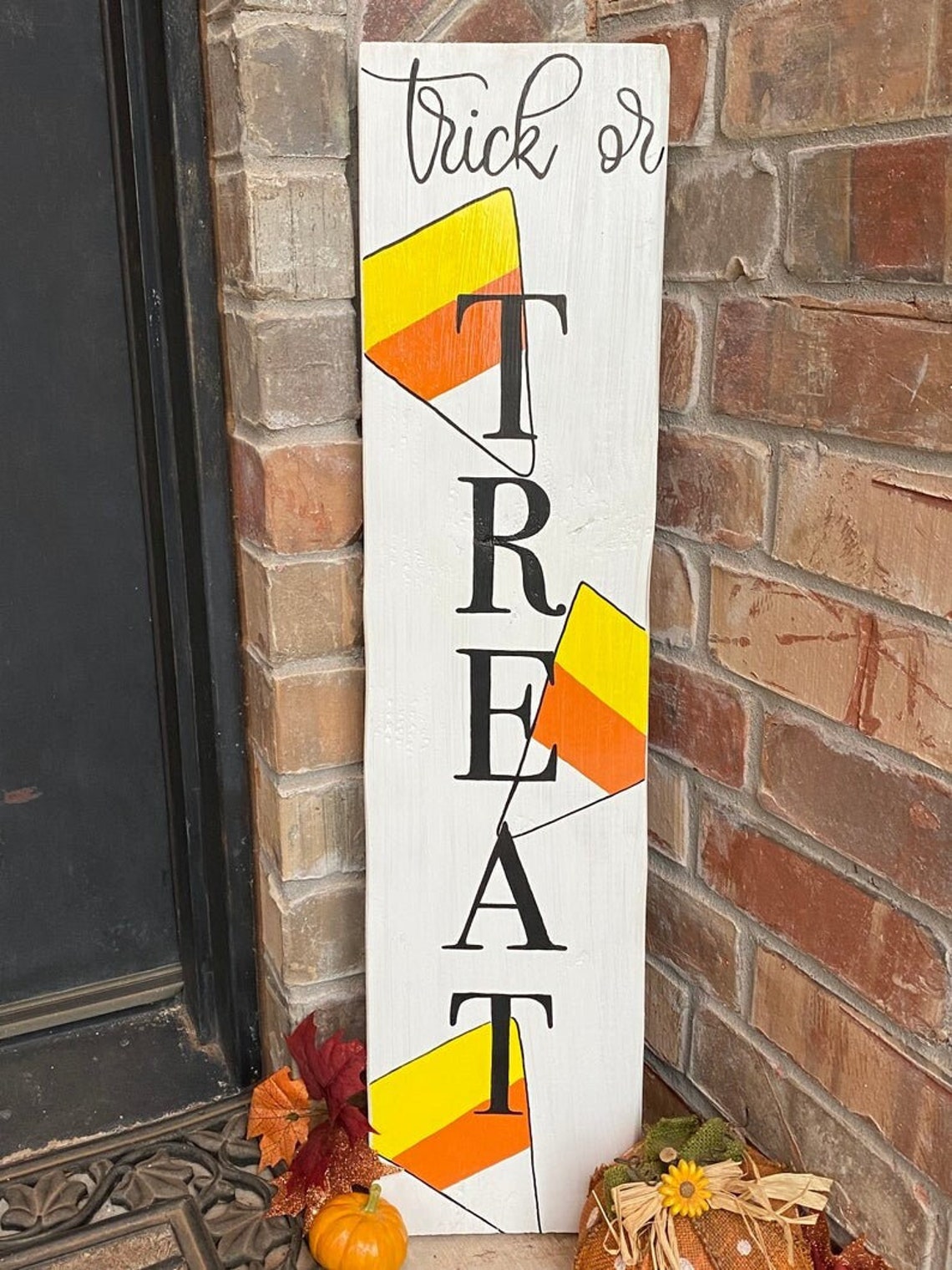 Trick or Treat Sign Halloween Decor Halloween Decorations | Etsy