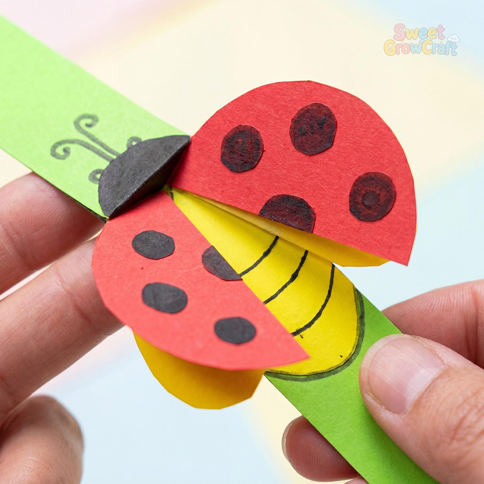 Moving Ladybug Paper Craft Video Tutorial | Printable Templates ...