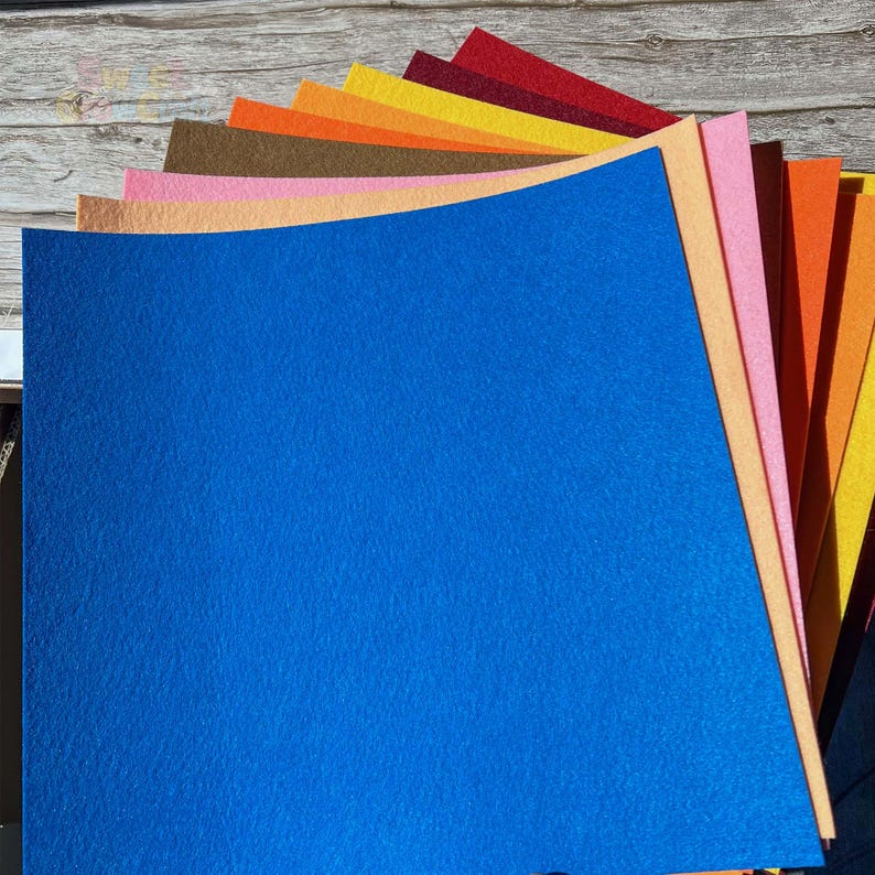 12x12 Inch Felt Sheets, 1mm/2mm /3mm Thick Craft Felt, 40+ Colors Felt ...