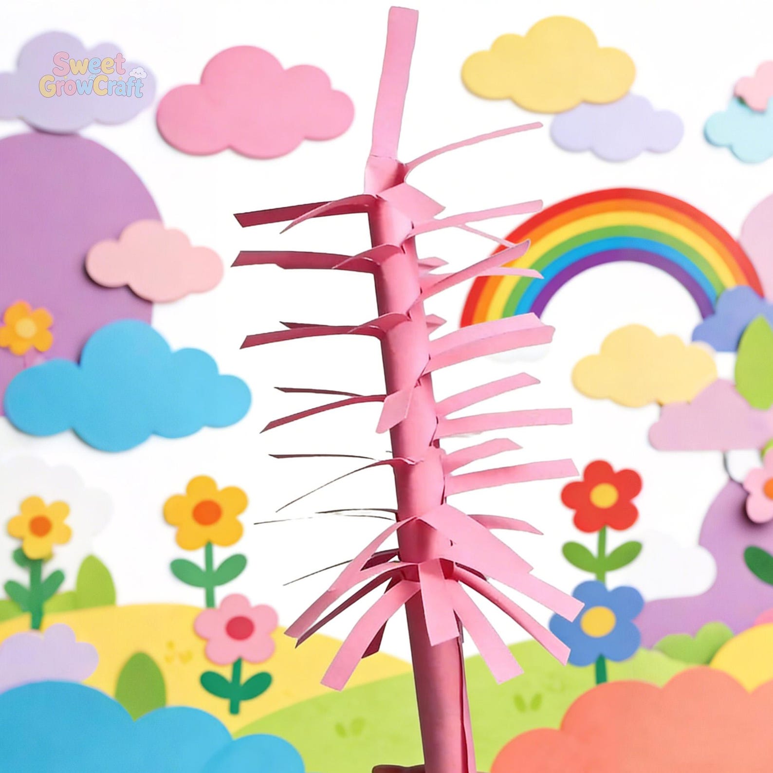 Easy Growing Paper Tree Craft for Kids | Toddler & Preschool Tutorial ...