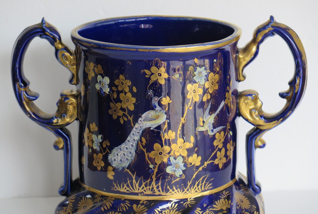 Mason's Ironstone Wine Cooler Hand Painted With Gold Posies, a Rare ...