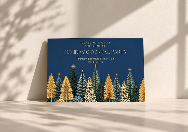 Modèle d'invitation pour cocktail de Noël, invitation numérique ...