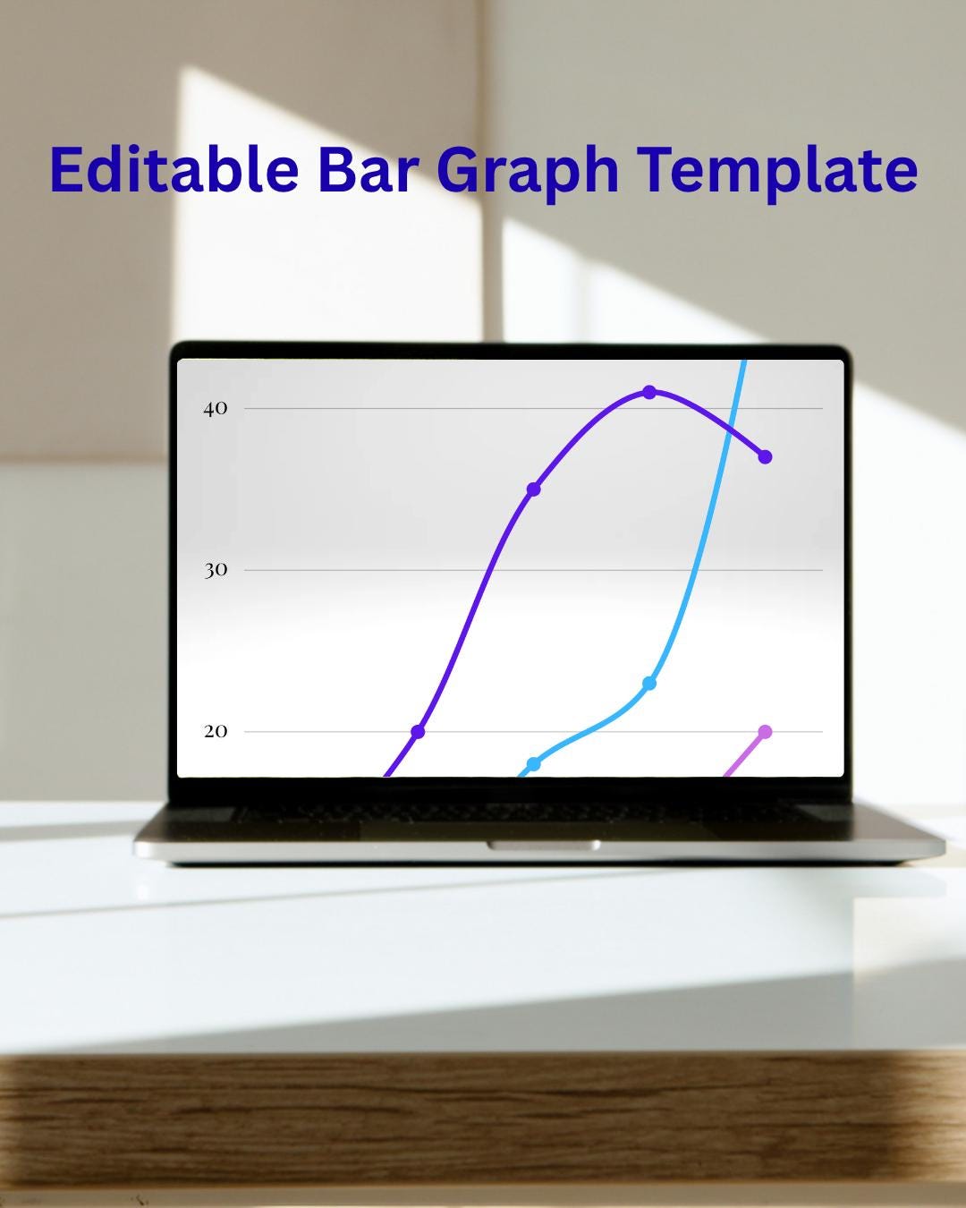 Line Graph Template | Editable Canva Chart | Data Tracker | Instant ...