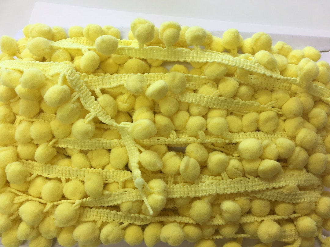 Yellow Pom Pom Trim Lemon Trimming - Etsy