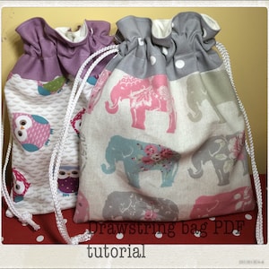 Drawstring Bag Pdf Tutorial Bag Making - Etsy