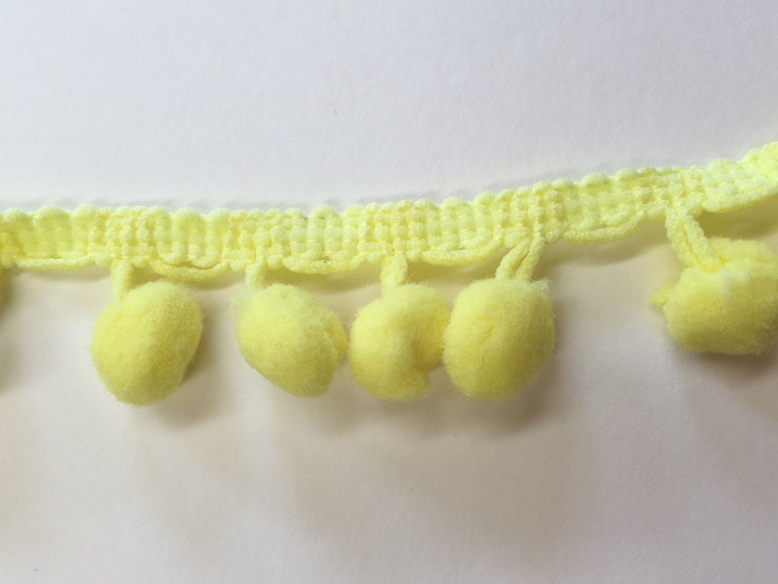 Yellow pom pom trim lemon trimming | Etsy