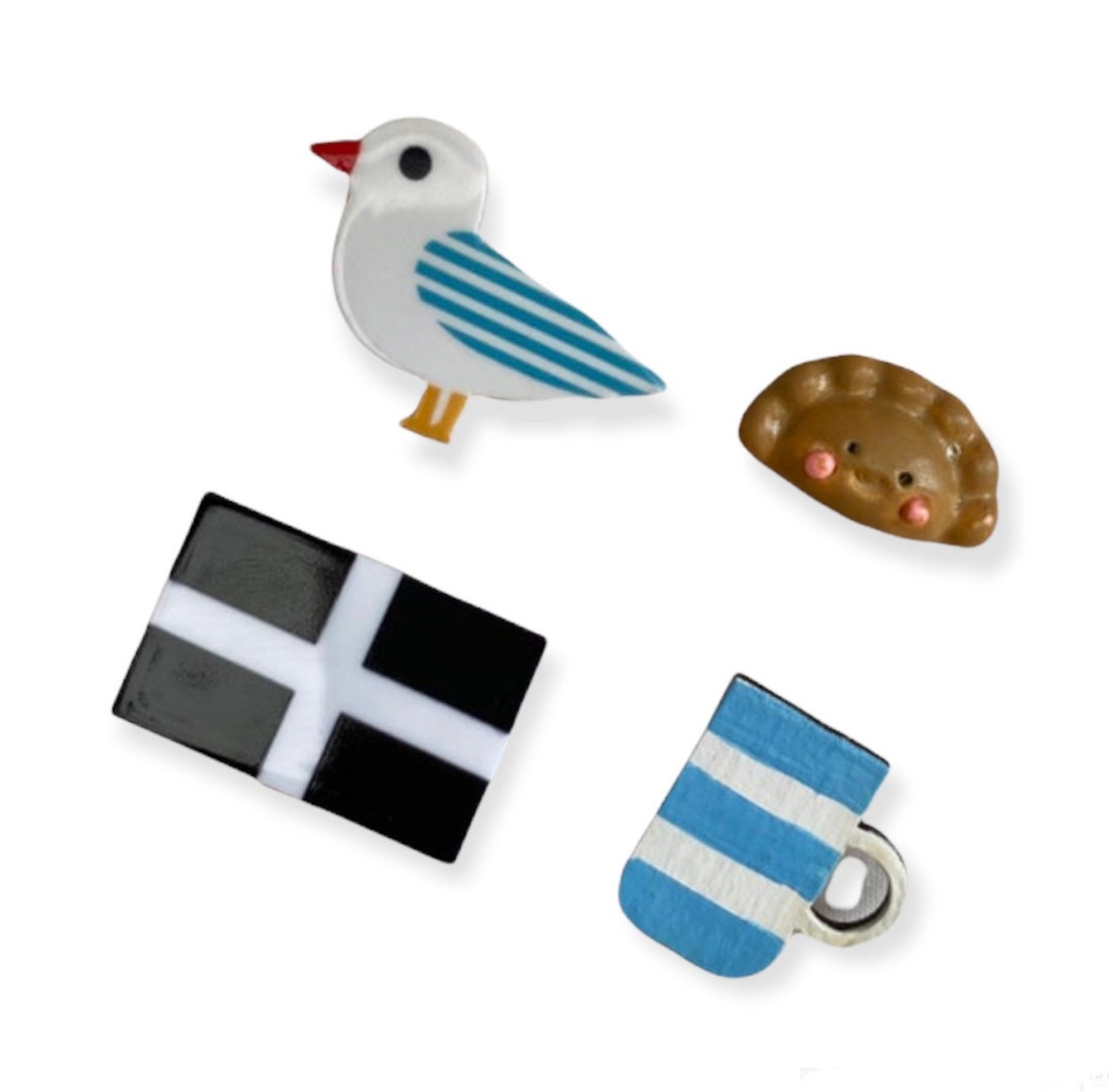 Set of 4 Cornish Cornwall Fridge Magnets Seagull Flag Pasty Striped Mug ... Set of 4 Cornish Cornwall Fridge Magnets Seagull Flag Pasty Striped Mug ...