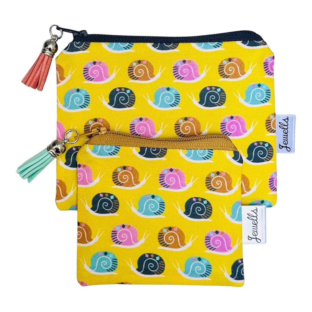 Snail Fabric Purse Pouch 2 Sizes - Etsy
