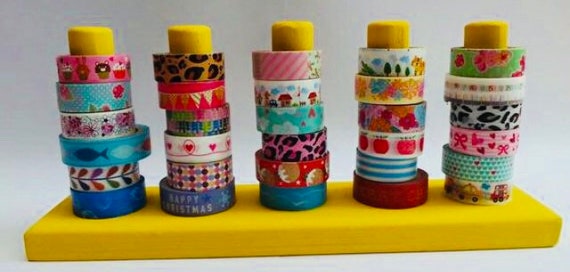 Wooden Washi Tape Stand Display Holder to hold 18 24 or 30 | Etsy