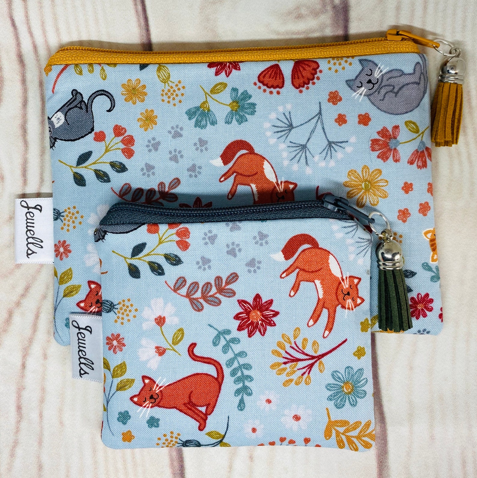 Cat Handmade Fabric Coin Purse in 2 Sizes and 8 Designs - Etsy
