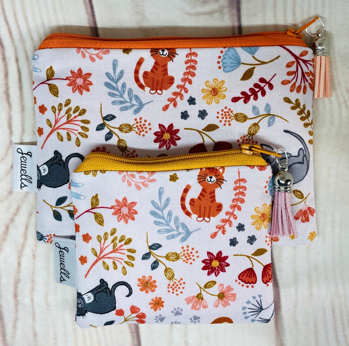 Cat Handmade Fabric Coin Purse in 2 Sizes and 8 Designs - Etsy