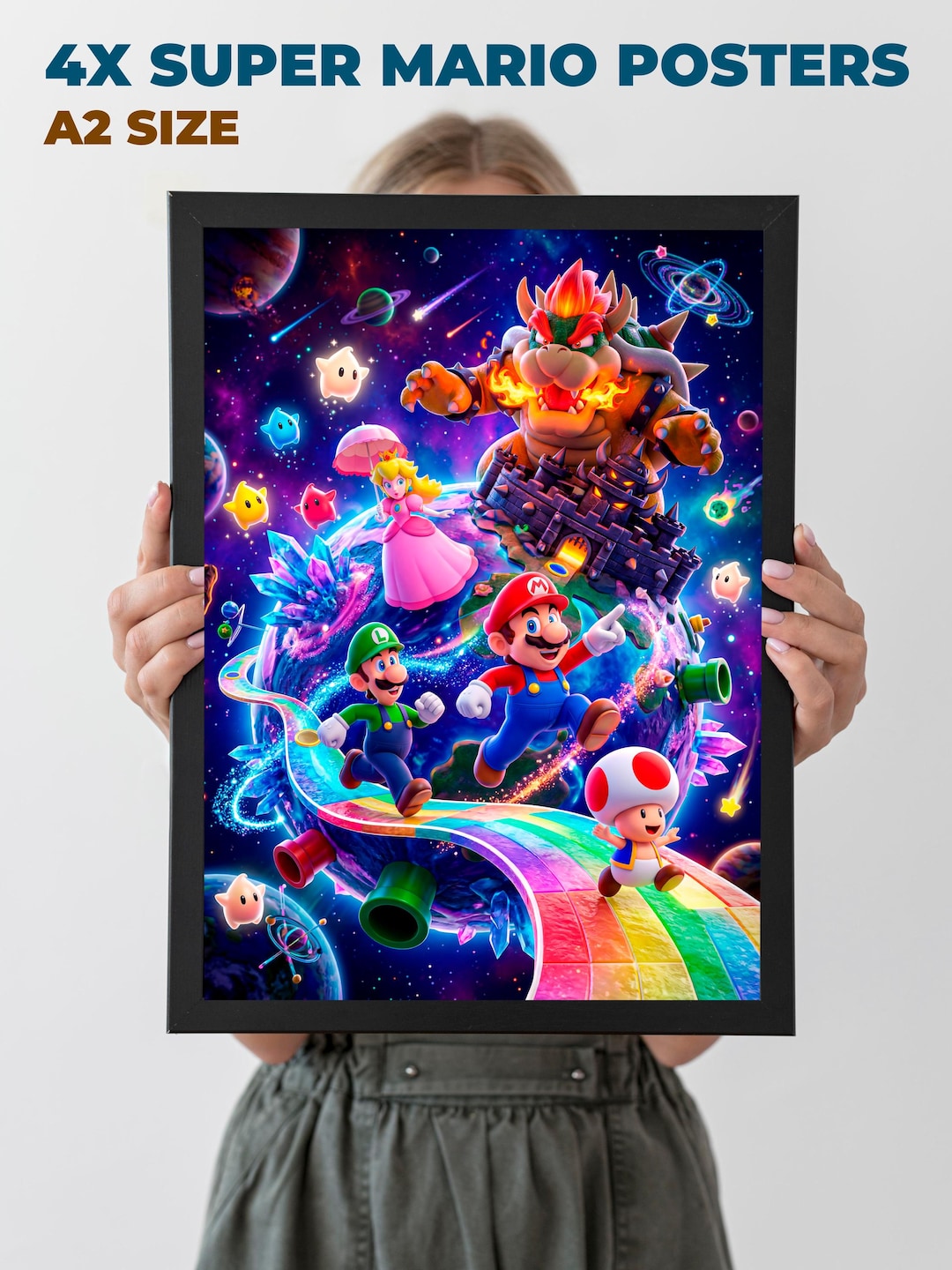 4x Galaxy Game Poster Bundle | Space Adventure Prints | Retro Gaming ...