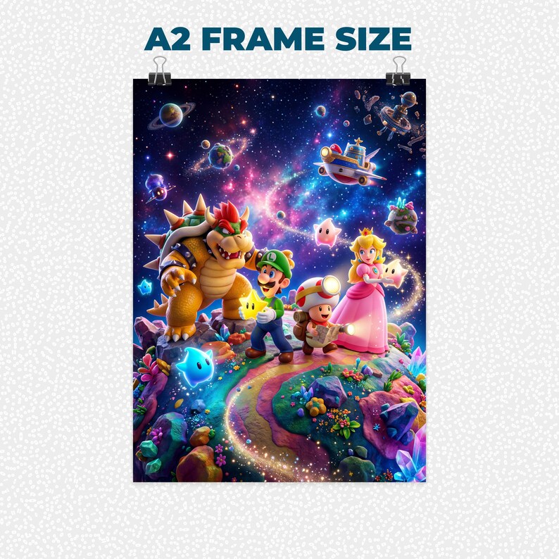 4x Galaxy Game Poster Bundle | Space Adventure Prints | Retro Gaming ...