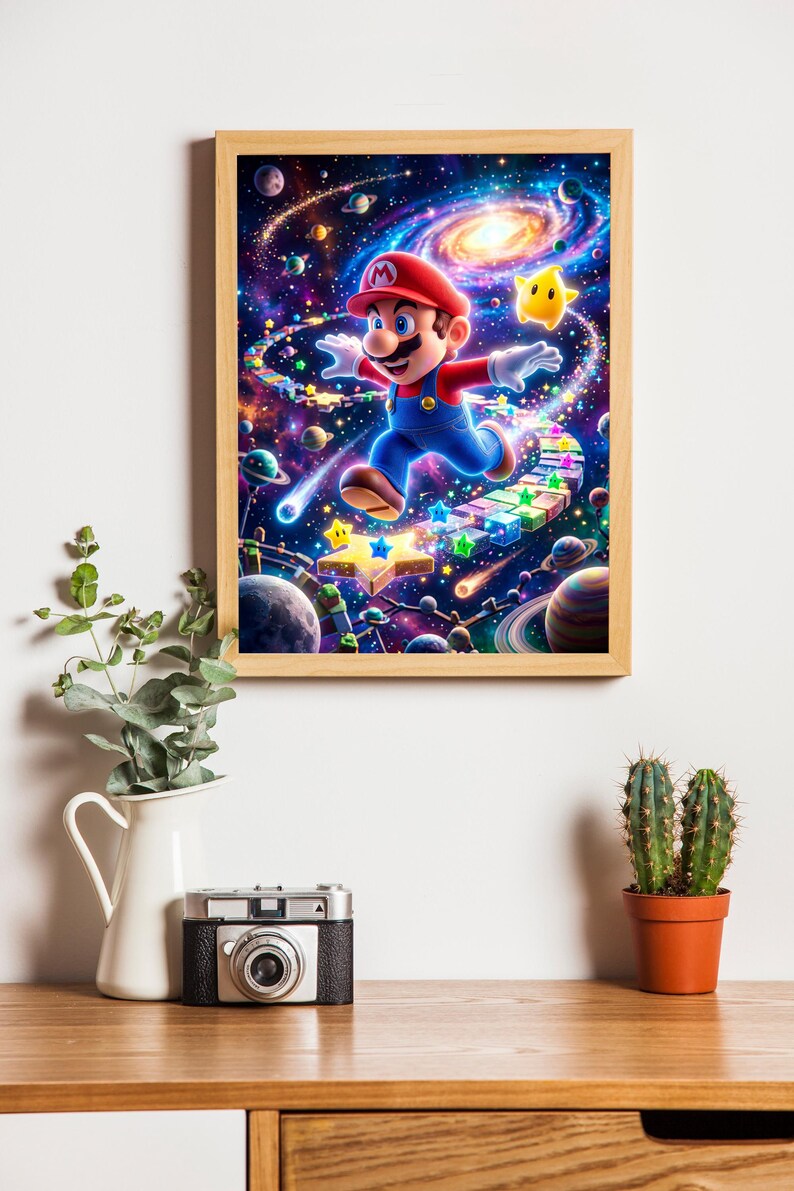 4x Super Mario Galaxy Posters With Peach, Browser, Luigi | Space Gaming ...