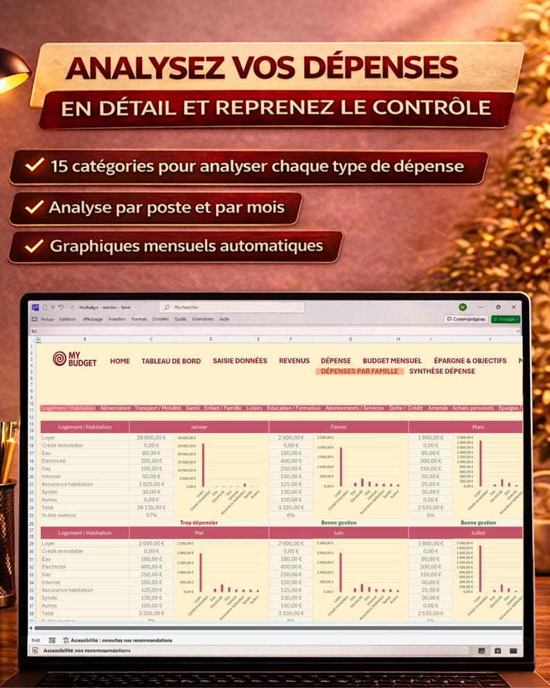 Budget Excel Mensuel | Gérer Votre Budget Et Faire Des économies ...
