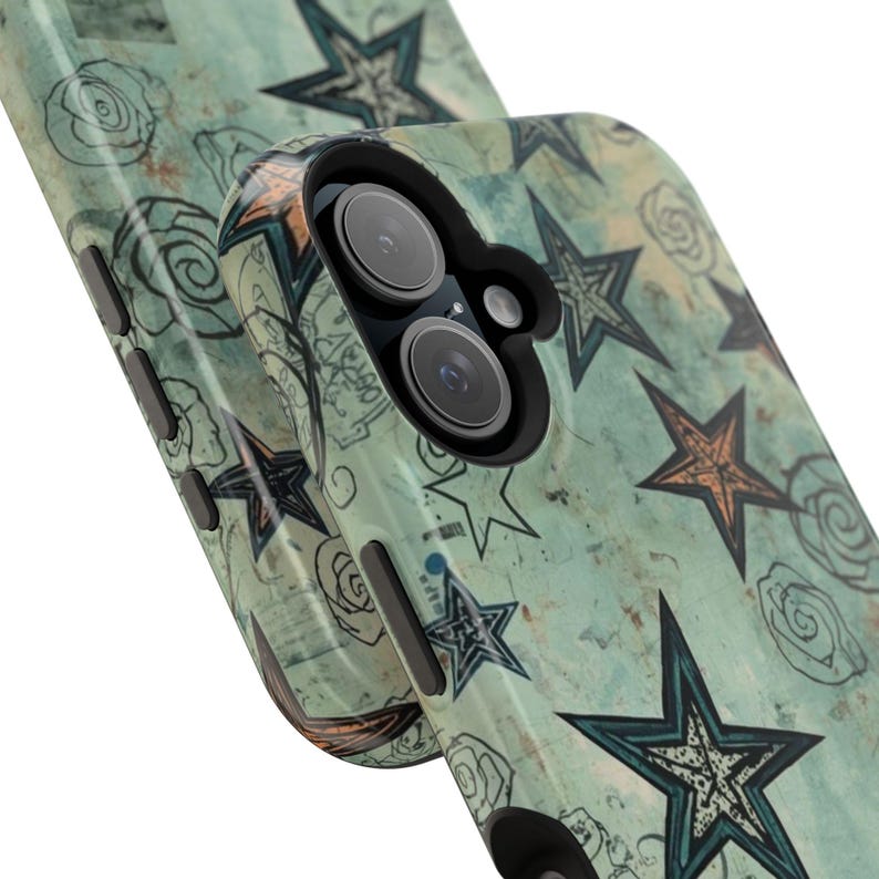 Vintage Star Sketch Phone Case, Retro Grunge Protective Cover (iphone ...