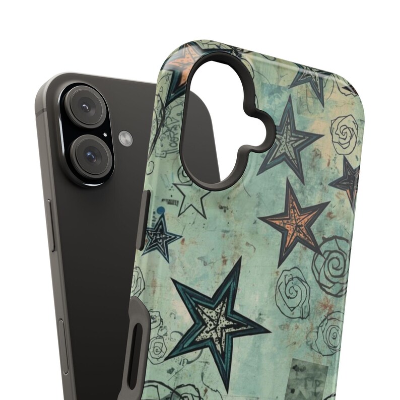 Vintage Star Sketch Phone Case, Retro Grunge Protective Cover (iphone ...
