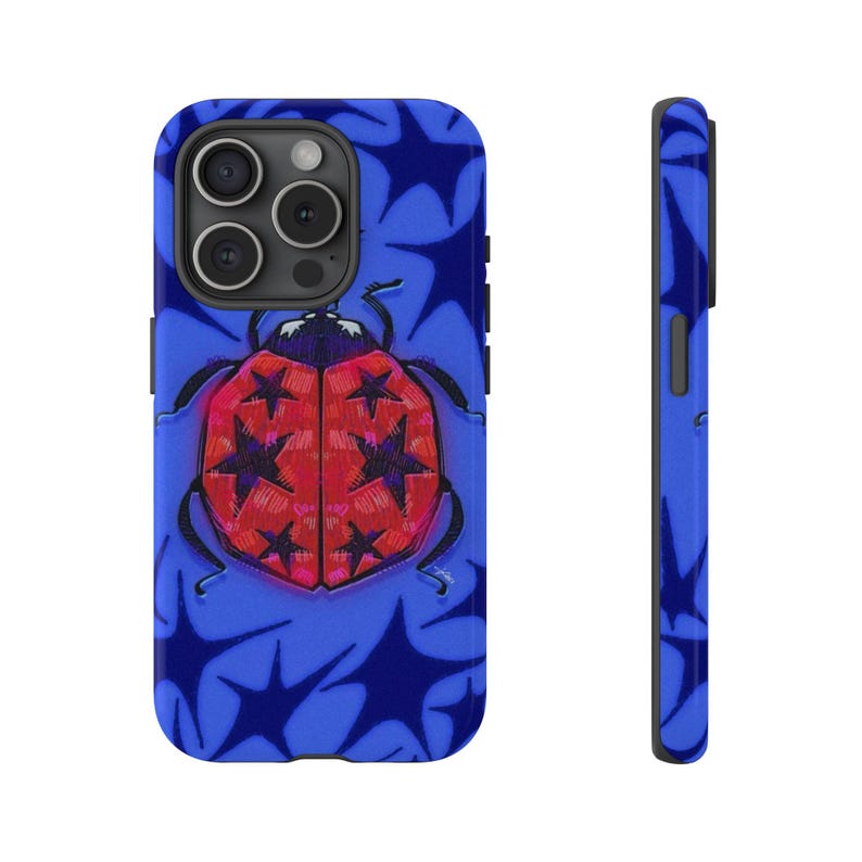 Red Ladybug Star Phone Case – Bold Insect Art for iPhone Samsung - Etsy