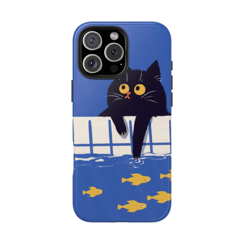 Retro Van Gogh Cat Meme Phone Case, Artistic Cat Lover Gift Cover - Etsy