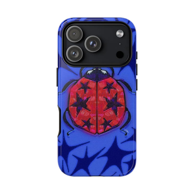 Red Ladybug Star Phone Case – Bold Insect Art for iPhone Samsung - Etsy