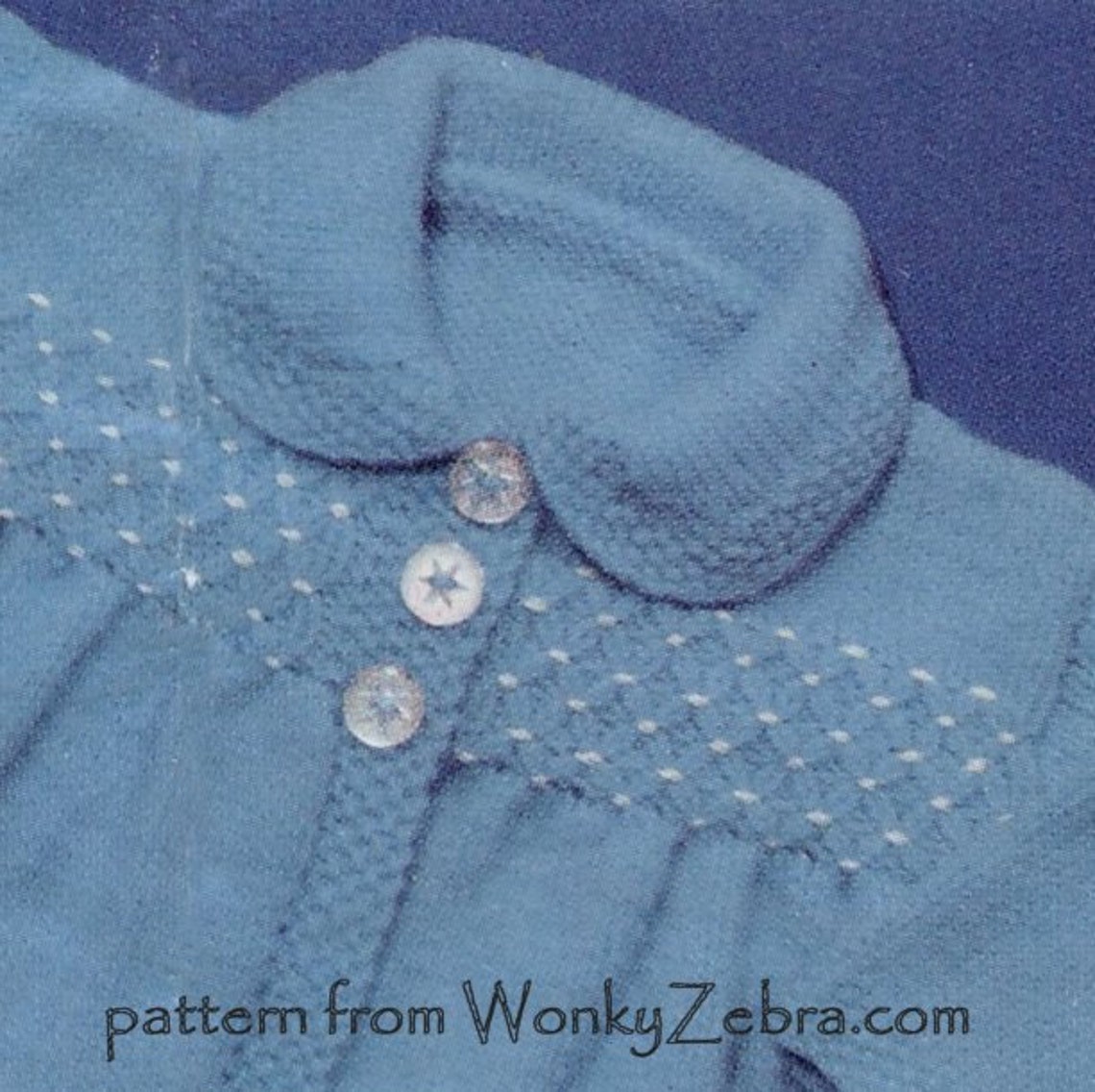 Vintage Knit Pattern B005 PDF Peter Pan Matinee Coat From ...