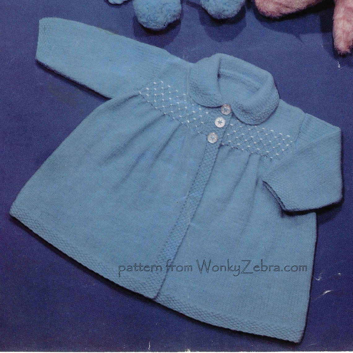 Vintage Knit Pattern B005 PDF Peter Pan Matinee Coat From ...