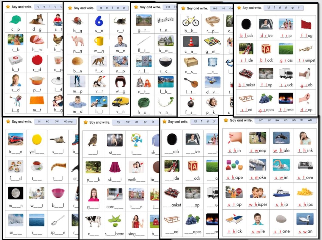 Phonics Worksheets Bundle | Vowels and Consonants Practice | Reading ...