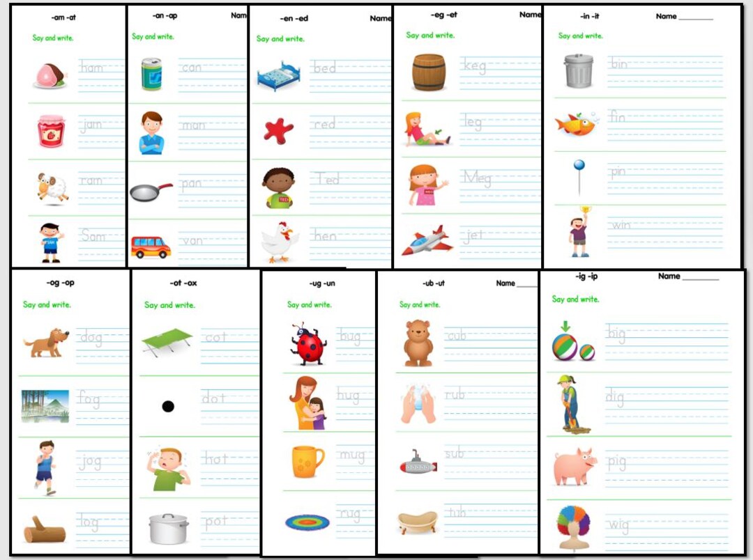 Short Vowels, Long Vowels, Blends, Digraphs, Vowel Teams 76 Worksheets ...
