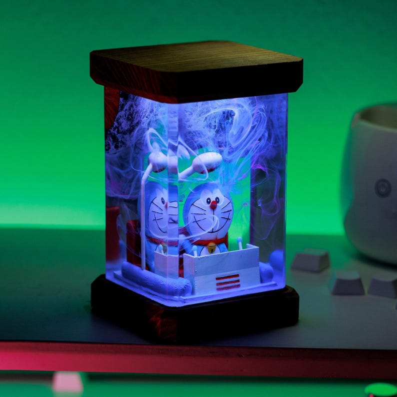 Doraemon Resin Lamp, Anime Robot Cat Art Night Light, Kids Room Decor ...