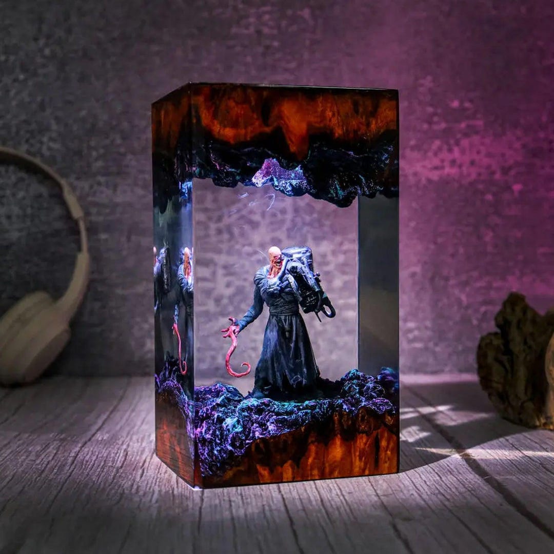 Neme.sis From Reside.nt Evil Resin Lamp, Handmade Epoxy Lamp, Zombies ...