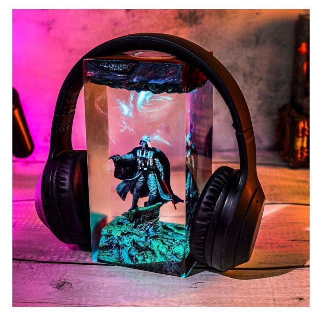 Darth Va.der Diorama Lamp, Custom S.tar Wars Epoxy Night Light Planet ...