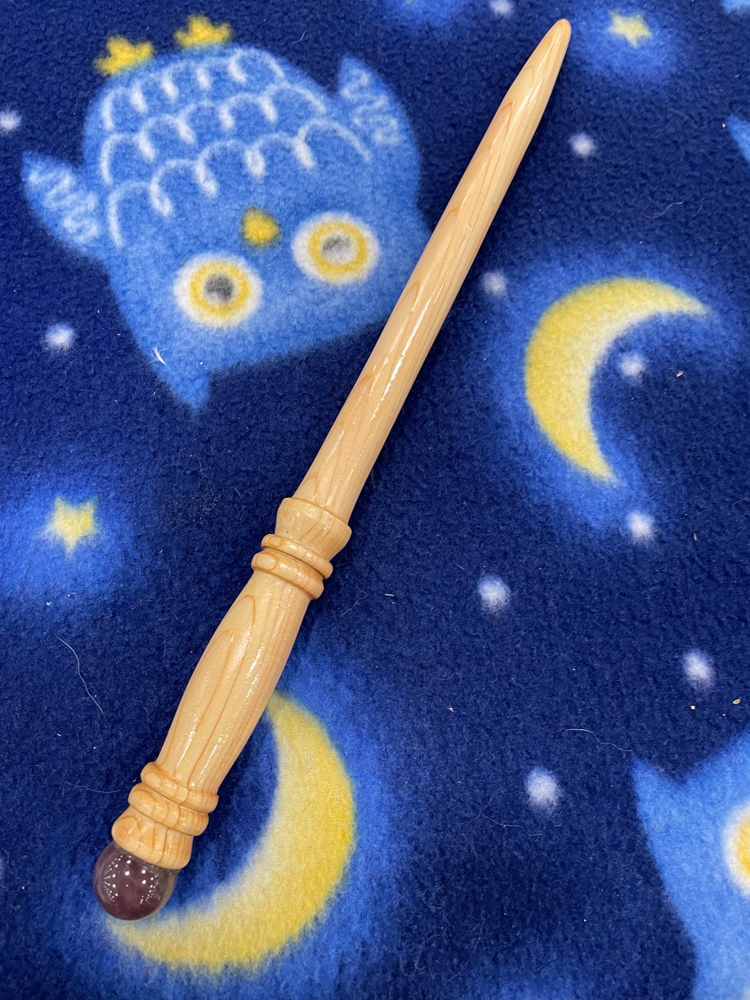Japanese Hinoki Cypress and Amethyst Wand One of a Kind - Etsy