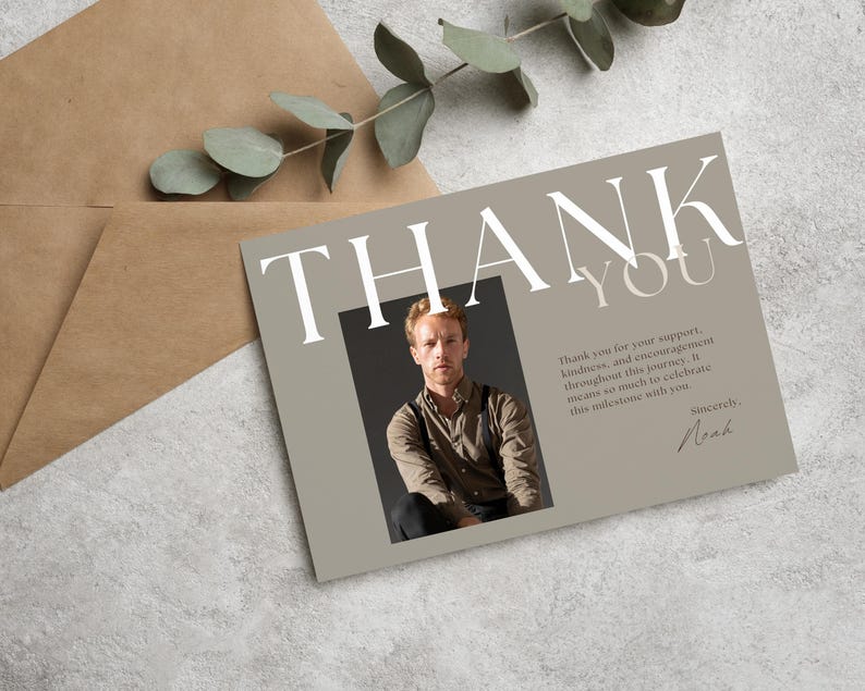 Senior Graduation Announcement Bundle, Class of 2026 Photo Card, Modern ...